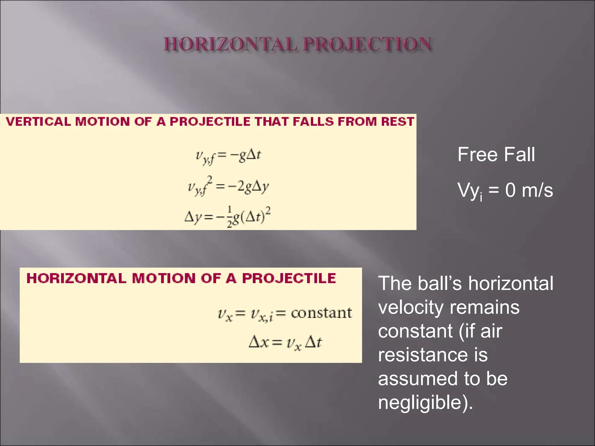 Physics class Introduction to Projectile motion | PPT