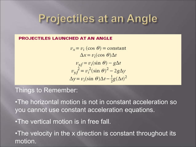 Physics class Introduction to Projectile motion | PPT