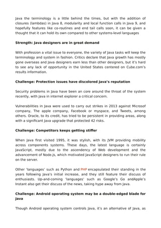 4 pros and 4 cons of java | PDF