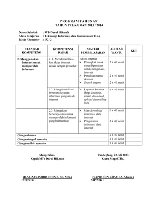 prota tik smp kelas ix | PDF