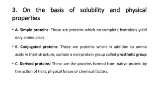 Protein it's composition and it's classification | PPTX