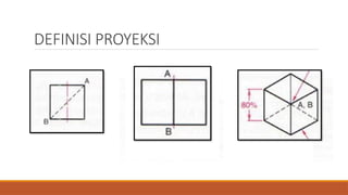 Gambar teknik proyeksi piktorial orthogonal dan perspektif | PPTX