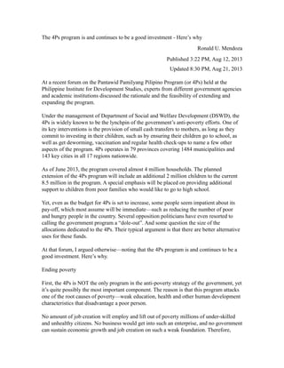 4 p's in the Philippines | DOC