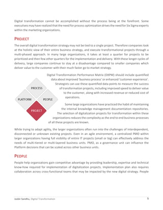 4Ps of Digital Transformation (Platform, People, Project, Process), by ...