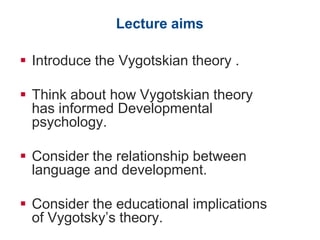 Cognition & Development: Vygotsky | PPT