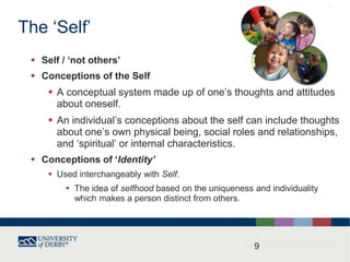 Cognition & Development: Conceptualisations of Self and Identity | PPTX