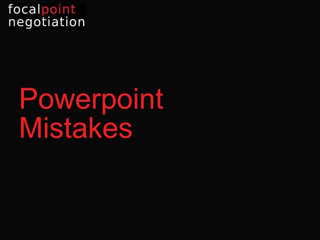 The Four Ps And Powerpoint Mistakes | PPT
