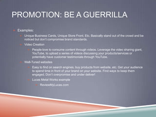 4 P's of Marketing: Confessions of a Guerrilla Marketer | PPT