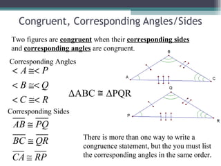 Corresponding Angles In Triangles