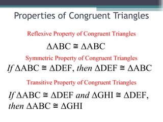 Reflexive Property Of Congruent Triangles
