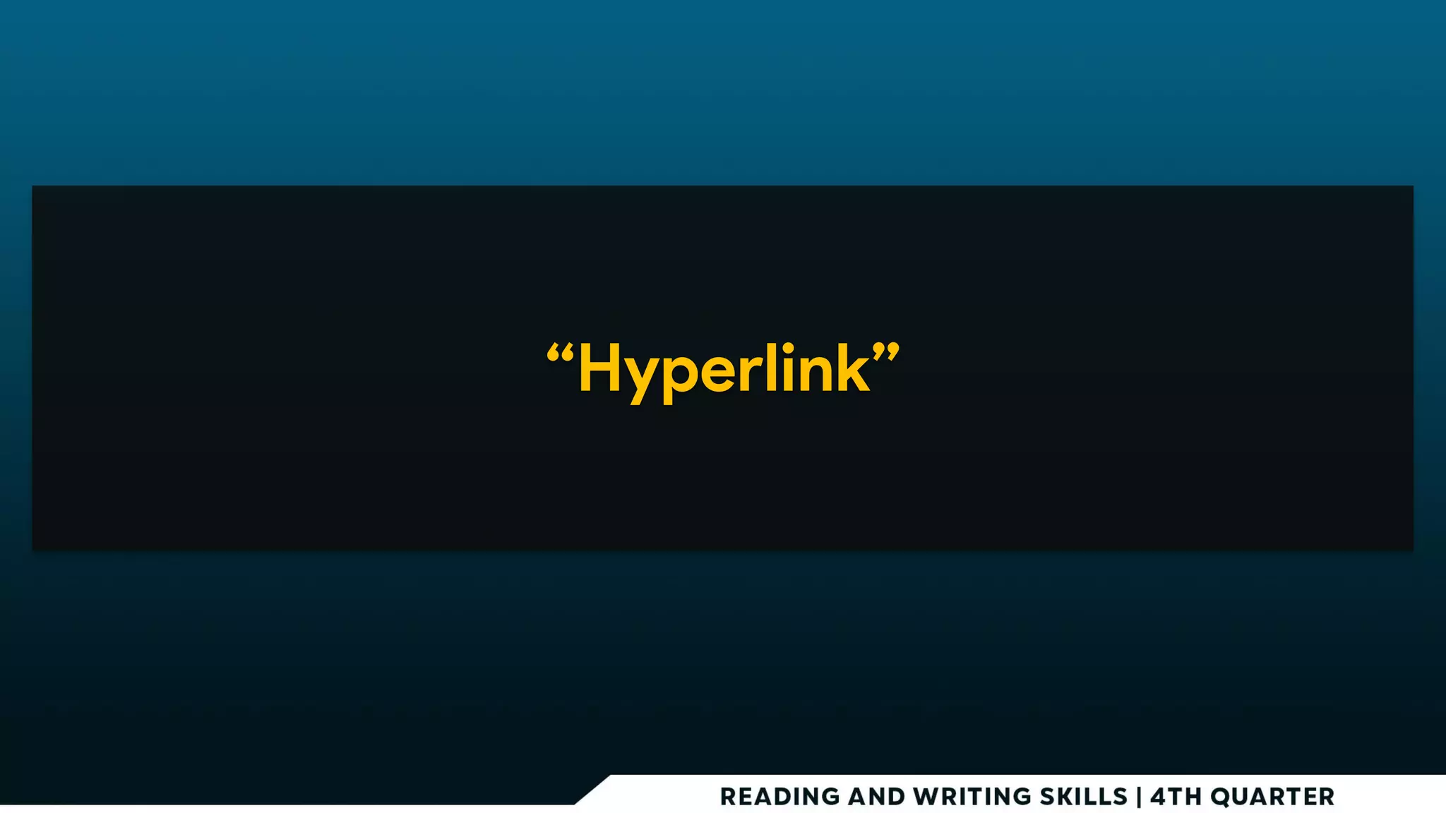 Reading & Writing Skills | Hypertext, Hypotext and Hyperlik | PDF