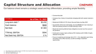 Fourth Quarter 2023 Cinemark Investor Presentation | PPT