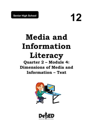 MEDIA AND INFORMATION LITERACY TEXTBOOKS | PDF | Desktop Publishing ...