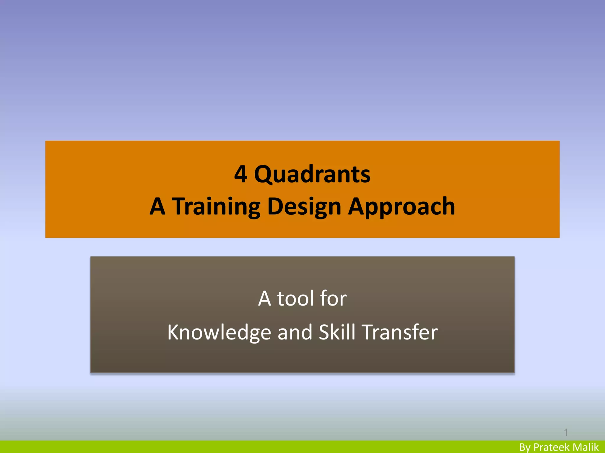 4 Quadrant Approach | PPTX