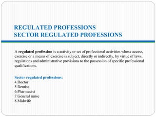 Qualifications in the Field of Health Reference Framework - Liliana ...