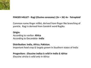 4 Ragi for plant breeding and genetics in plants | PPTX