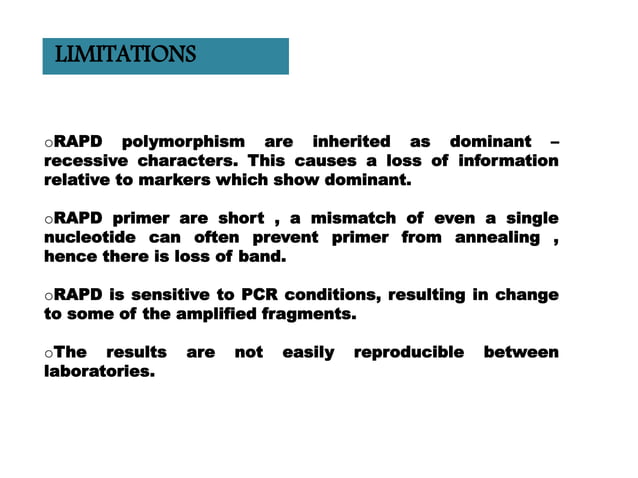 rapd marker, molecular marker by K. K SAHU Sir | PPT