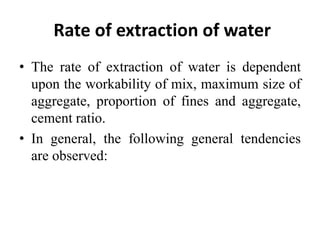 Rate of extraction of water (RR&S) | PPTX