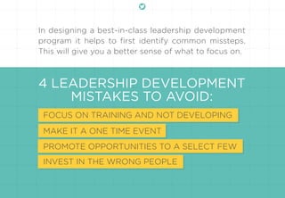 4 Reasons Leadership Development Fails | PPT
