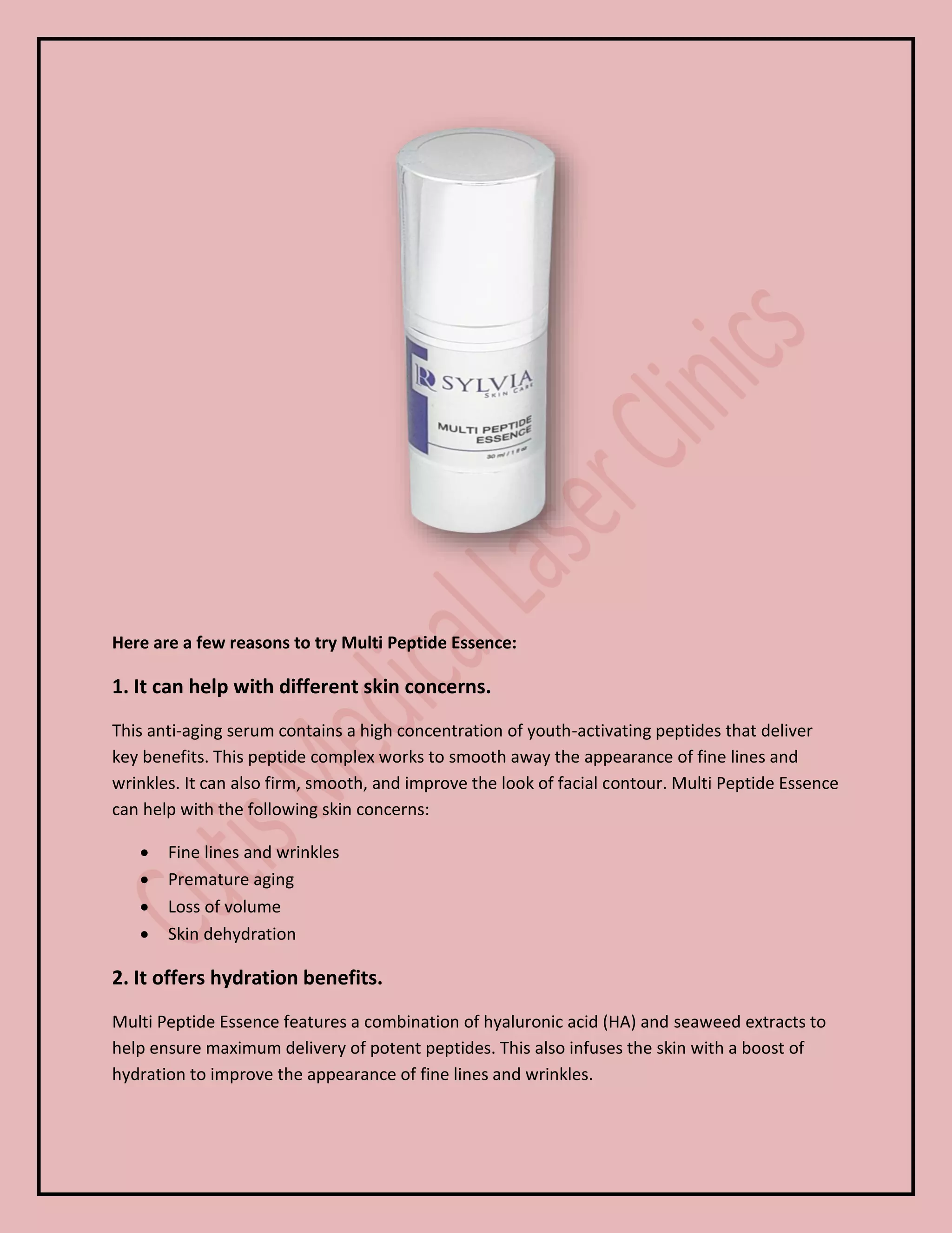 4 Reasons to Try Multi Peptide Essence | PDF