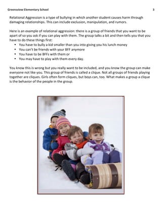 Greensview Elementary School - Relational Aggression (Anti-Bullying) | PDF