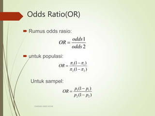 [4]relative risk dan odds rasio tabel kontingensi 2x2 1 | PPT