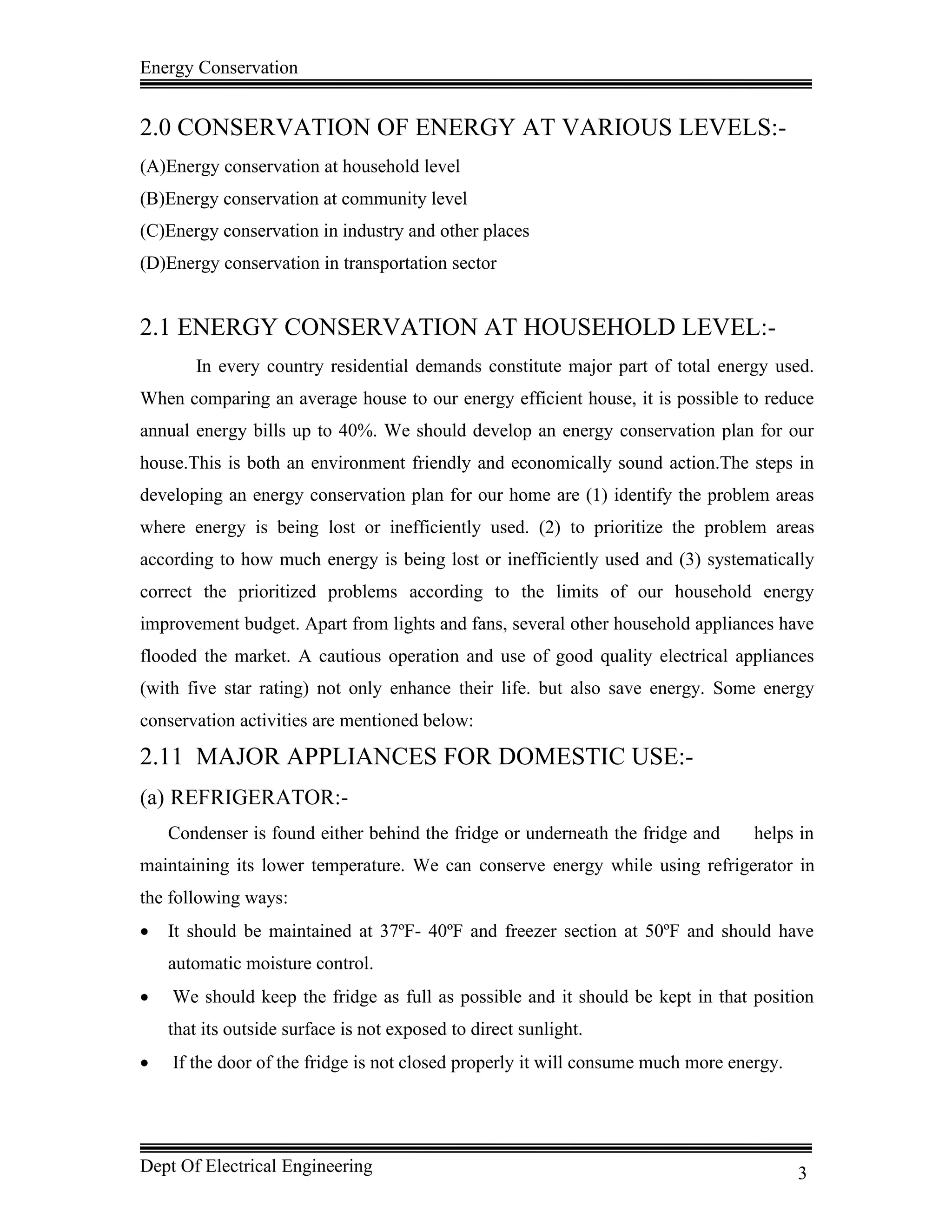 ENERGY CONSERVATION report in PDF | PDF