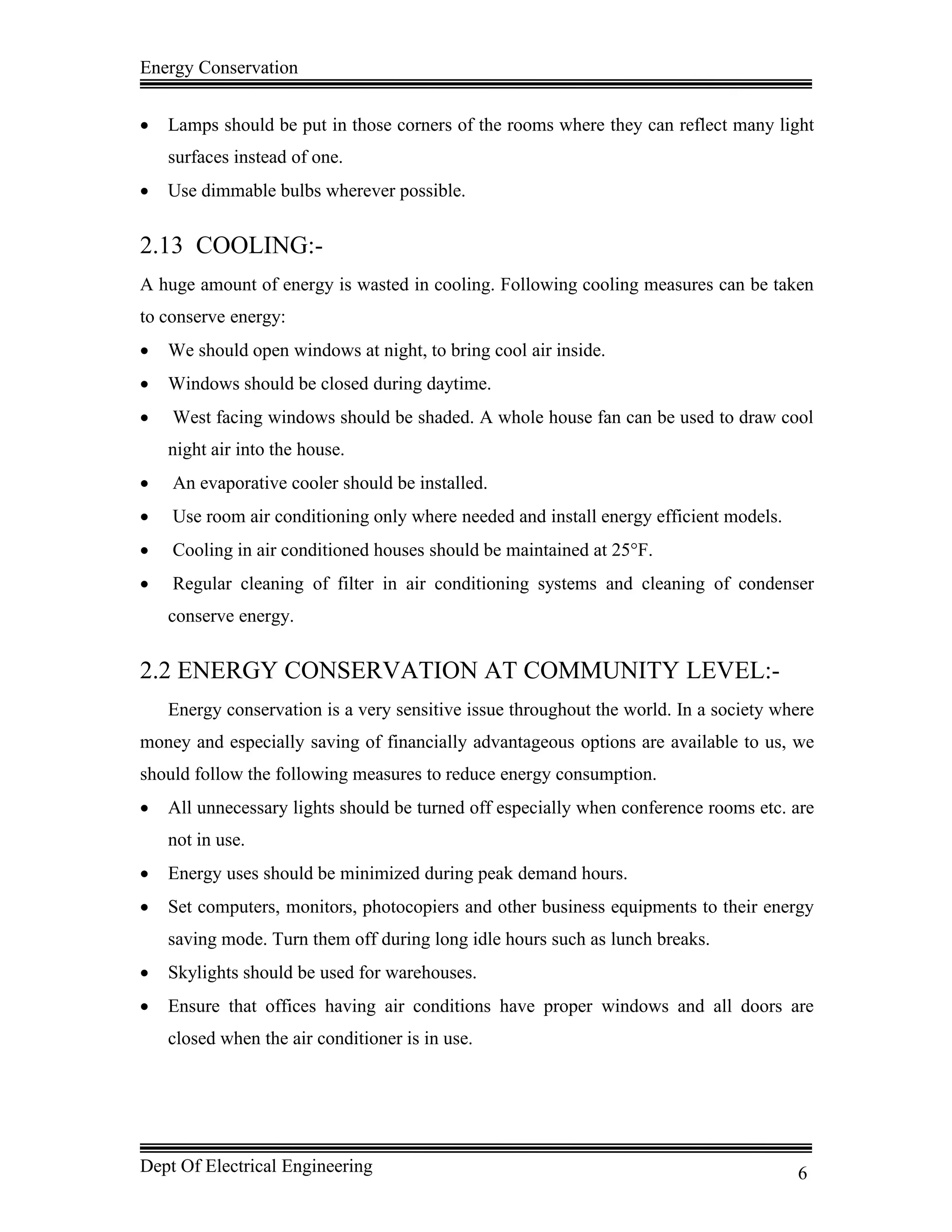 ENERGY CONSERVATION report in PDF | PDF