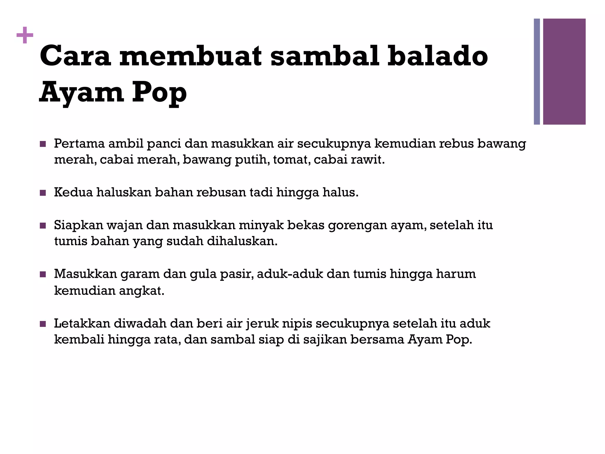 4 Resep Ayam Pop Spesial Rumah Makan Padang Beserta Sambalnya | PPT