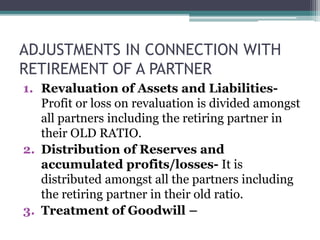 Retirement & Death of a Partner in a partnership firm | PPTX