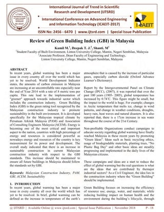 Review of Green Building Index GBI in Malaysia | PDF