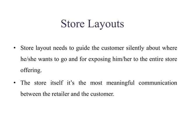Retail Store Design and Layout | PPTX