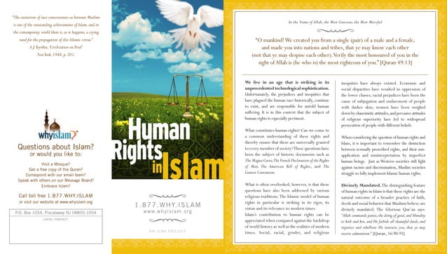 Human Rights in Islam | PDF | Islam | Religion & Spirituality
