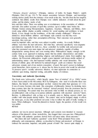 Riview Jurnal Sport, Philosophy, an The Quest For Knowledge | PDF