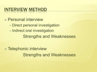 Data collection methodology | PPTX