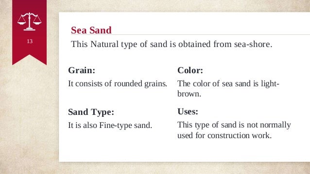 Types of sand