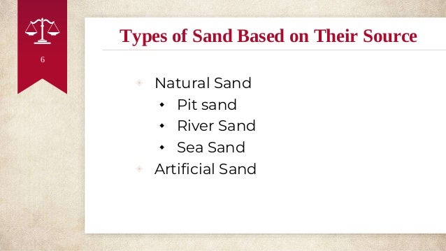 Types of sand