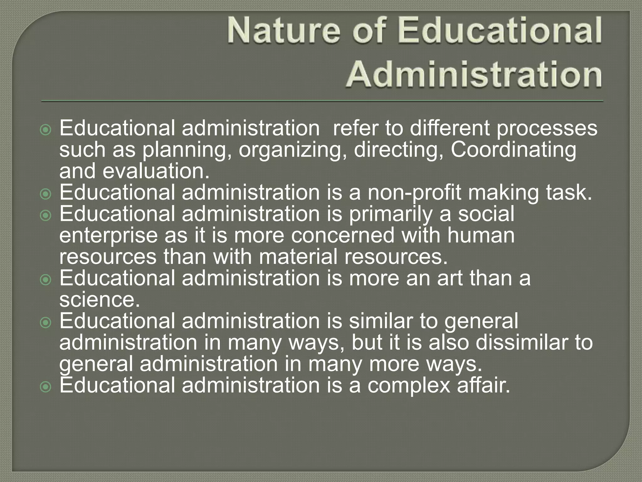 Educational Administration and Management | PPTX