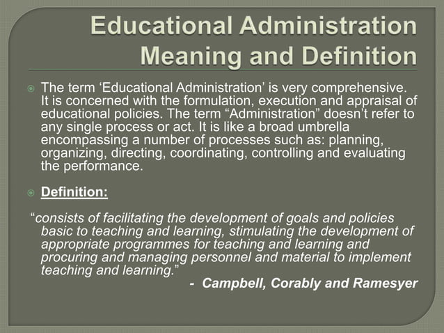 Educational Administration and Management | PPTX
