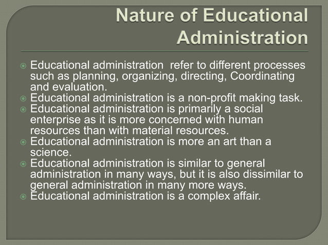 Educational Administration and Management | PPTX