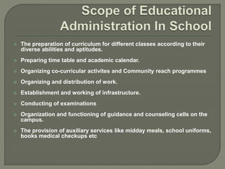 Educational Administration and Management | PPTX