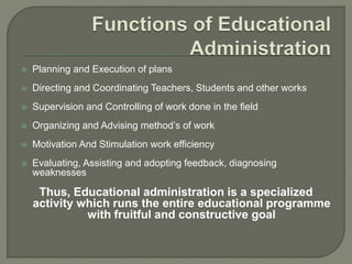 Educational Administration and Management | PPTX