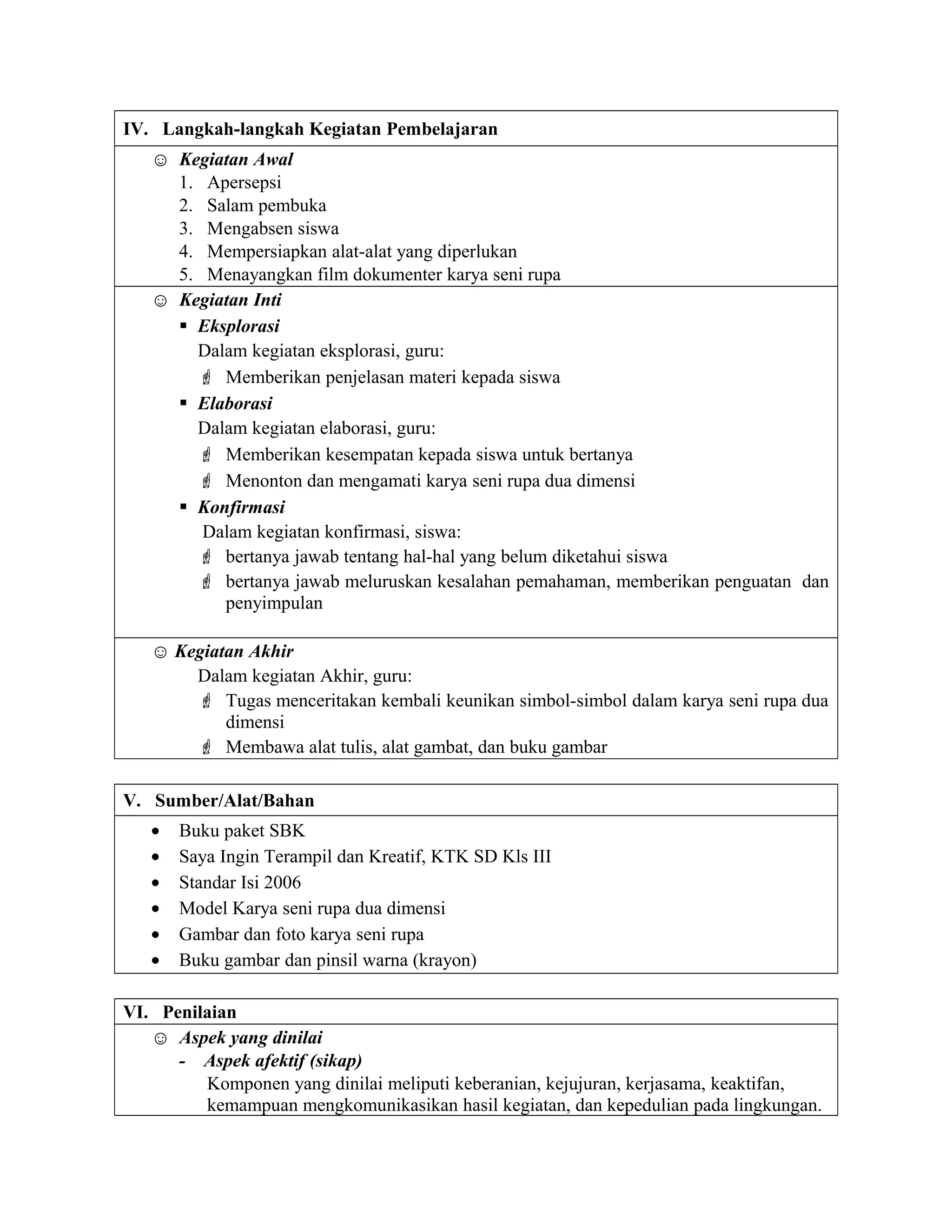 rpp sbk Kelas 3 SD | DOC