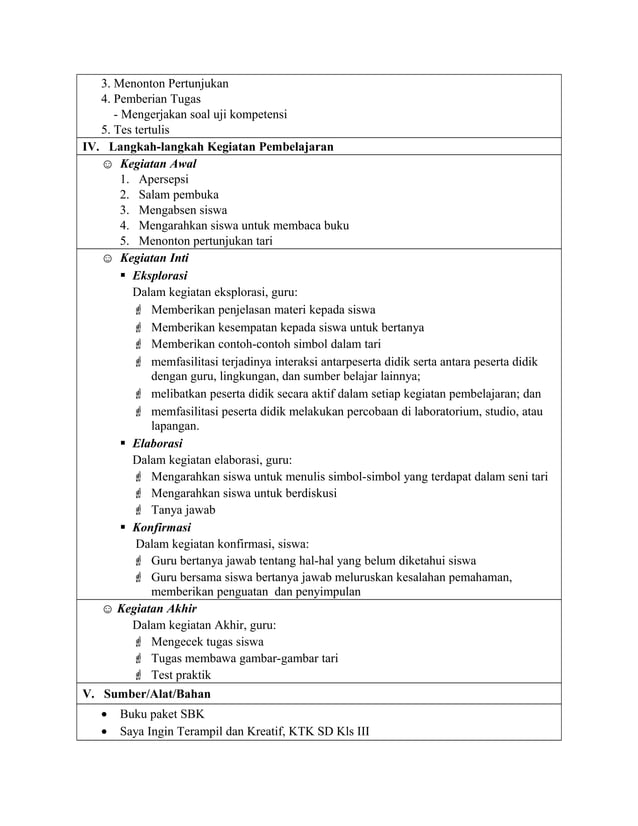 rpp sbk Kelas 3 SD | DOC