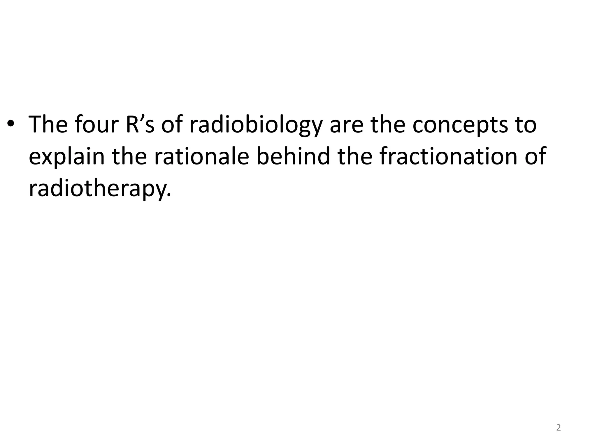 4 rs of radiobiology | PPTX
