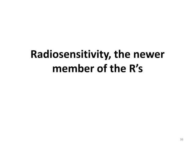 4 rs of radiobiology | PPTX