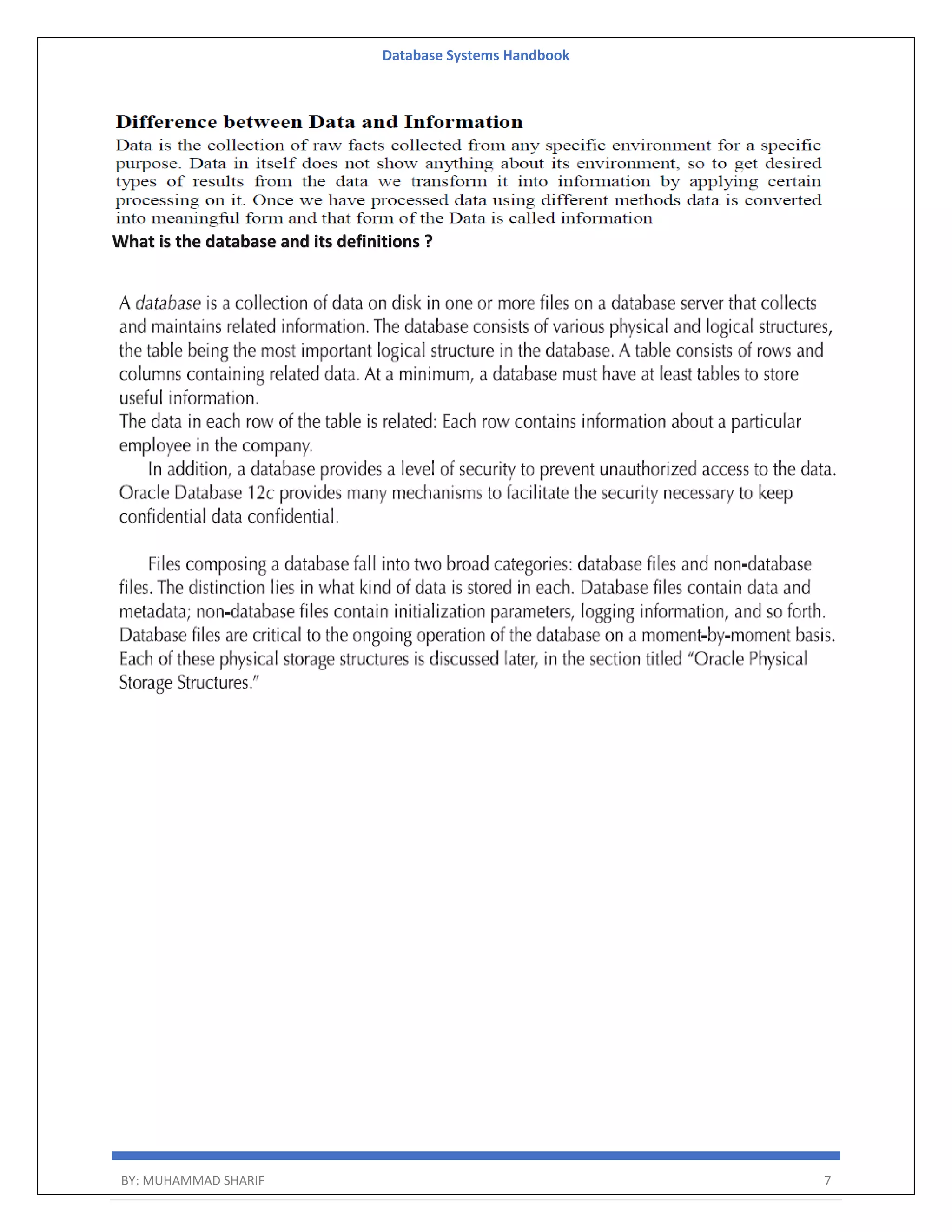 4rth Complete book Database systems Handbook dbms rdbms by Muhammad Sharif.pdf | Databases ...