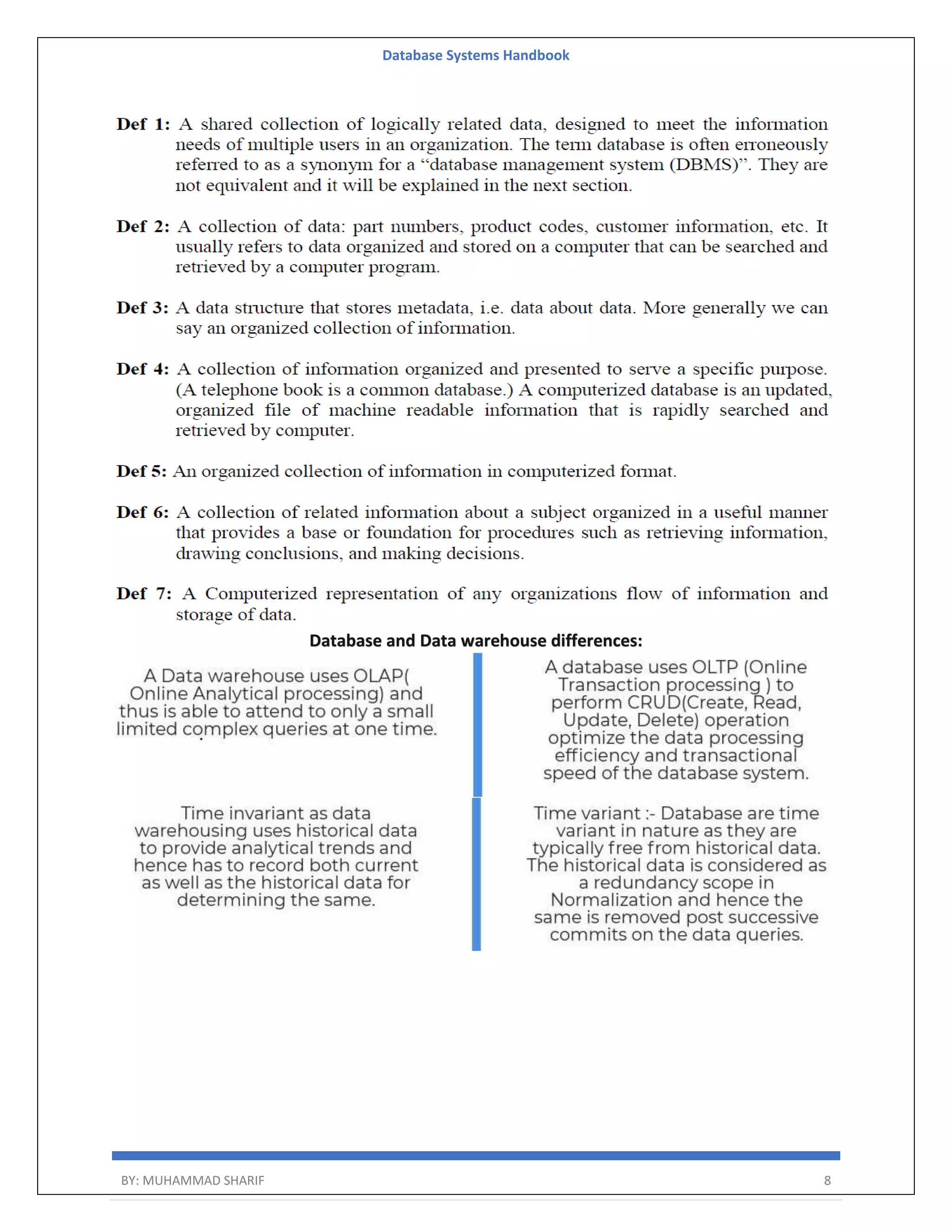 4rth Complete book Database systems Handbook dbms rdbms by Muhammad Sharif.pdf | Databases ...