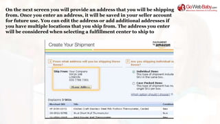 How to Create your First Amazon FBA Shipment? | PPTX