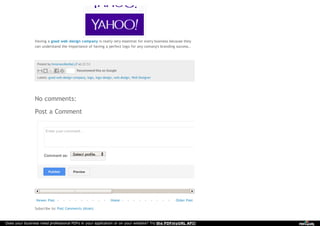 4 rules of logo design. | PDF | Business | Business and Finance